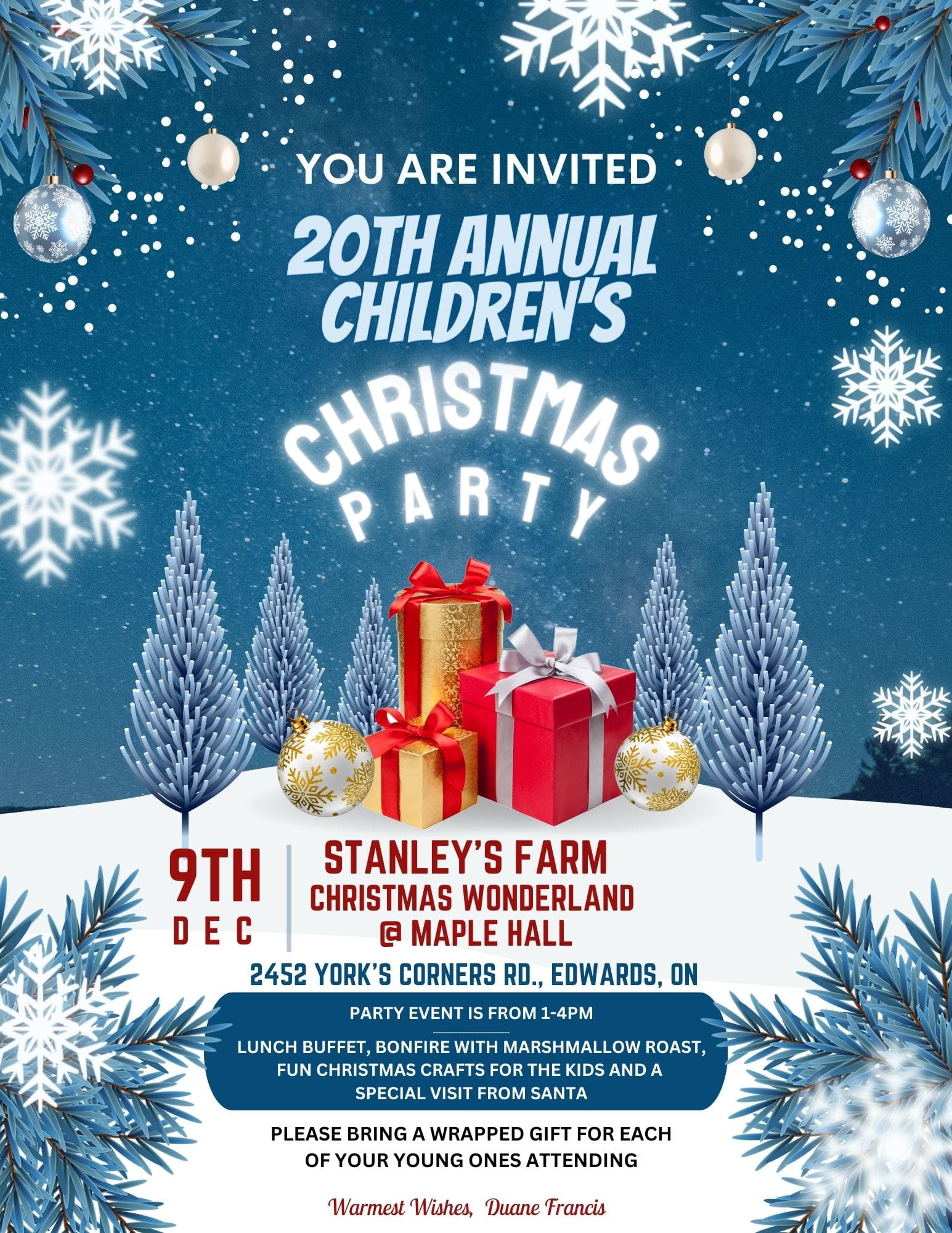 20th Annual Children's Christmas Party - Duane Francis